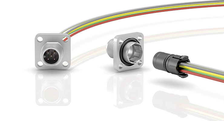 M12 connector for easy positioning of right-angle connectors