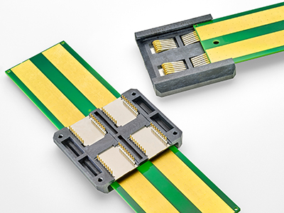 Sliding power connector allows for hot swapping of components