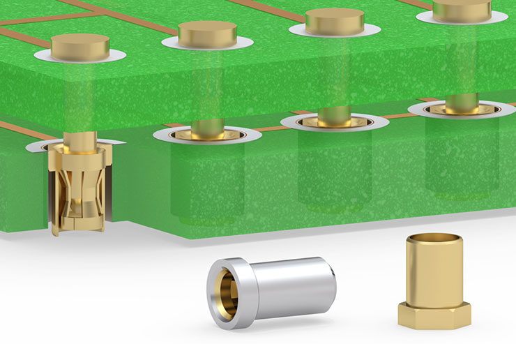 Early engagement receptacles for shorter mating leads