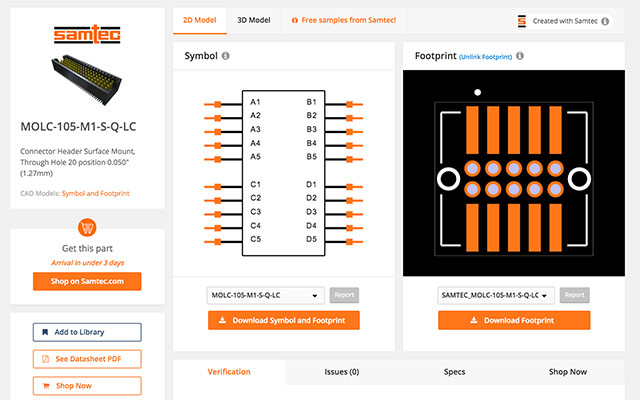Samtec partners with SnapEda to offer 200,000 connector design models