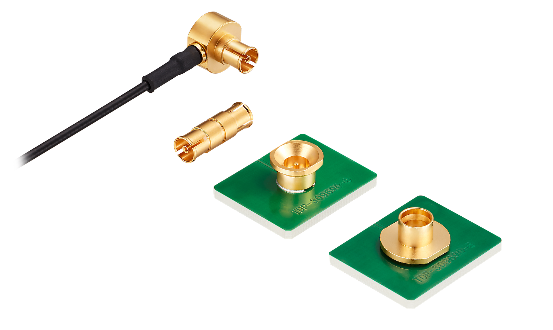Compact push-on lock connector supports RF performance to 6 GHz